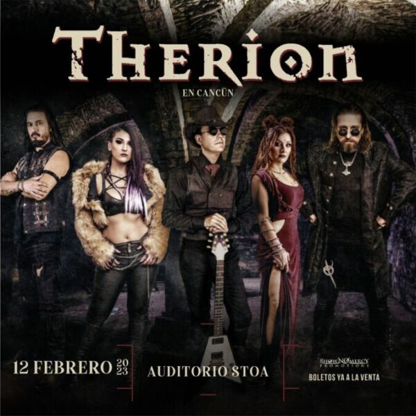 Therion en Cancún, por primera vez, en febrero de 2023